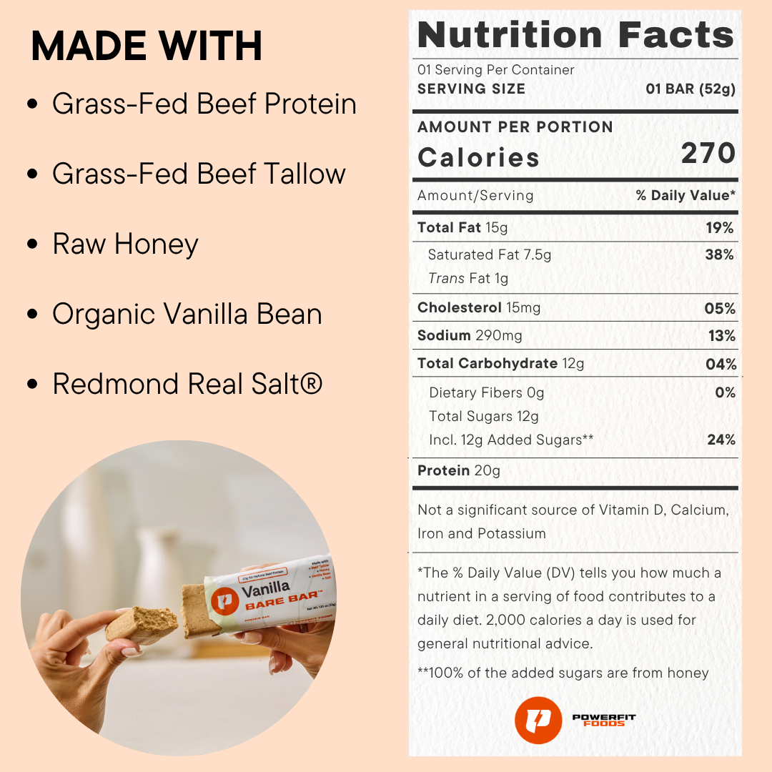 Bare Bar – Clean Grass-Fed Protein Bar with No Seed Oils | Power Fit ...